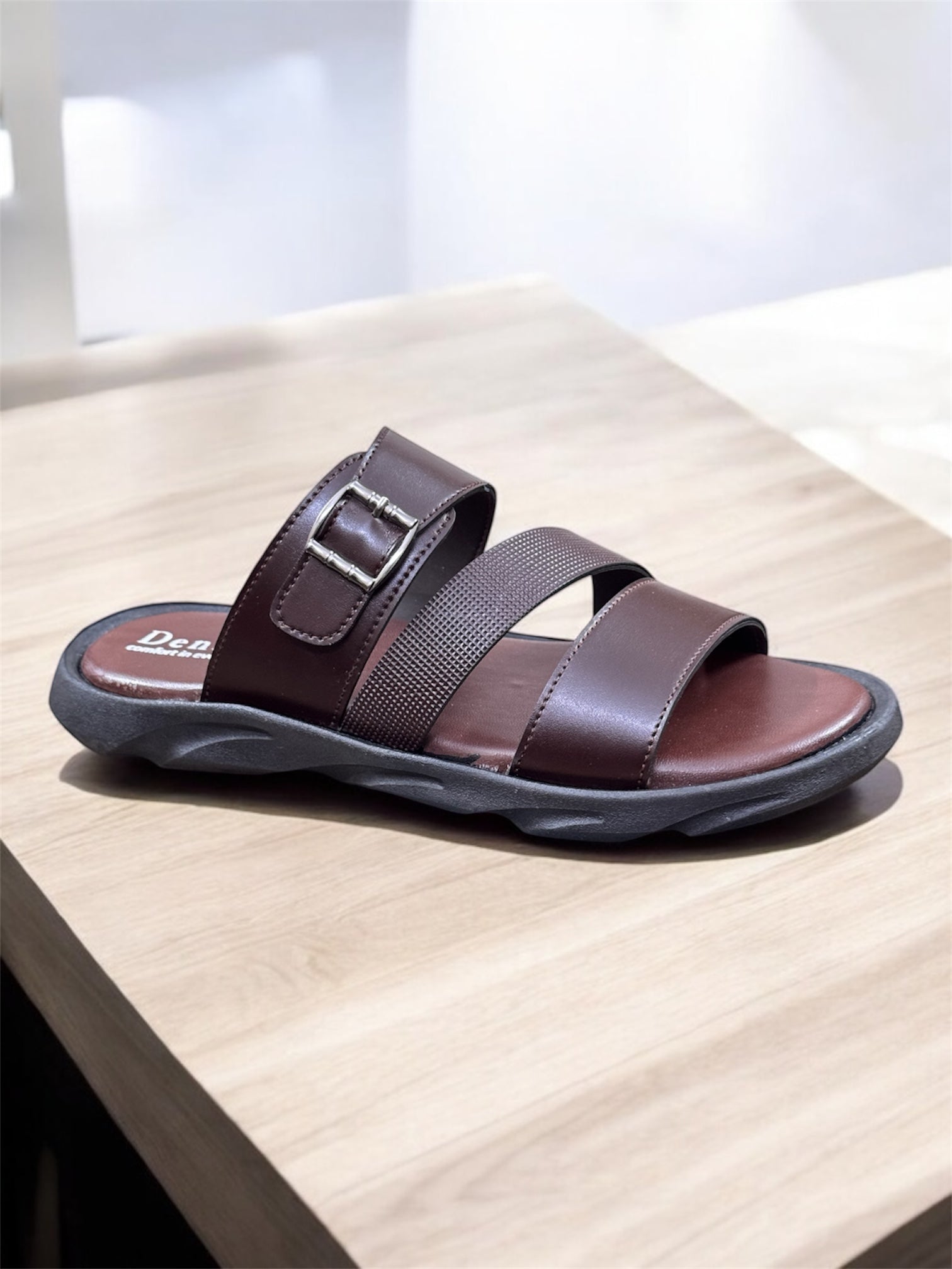 Brown DN Slippers – Denaro.pk